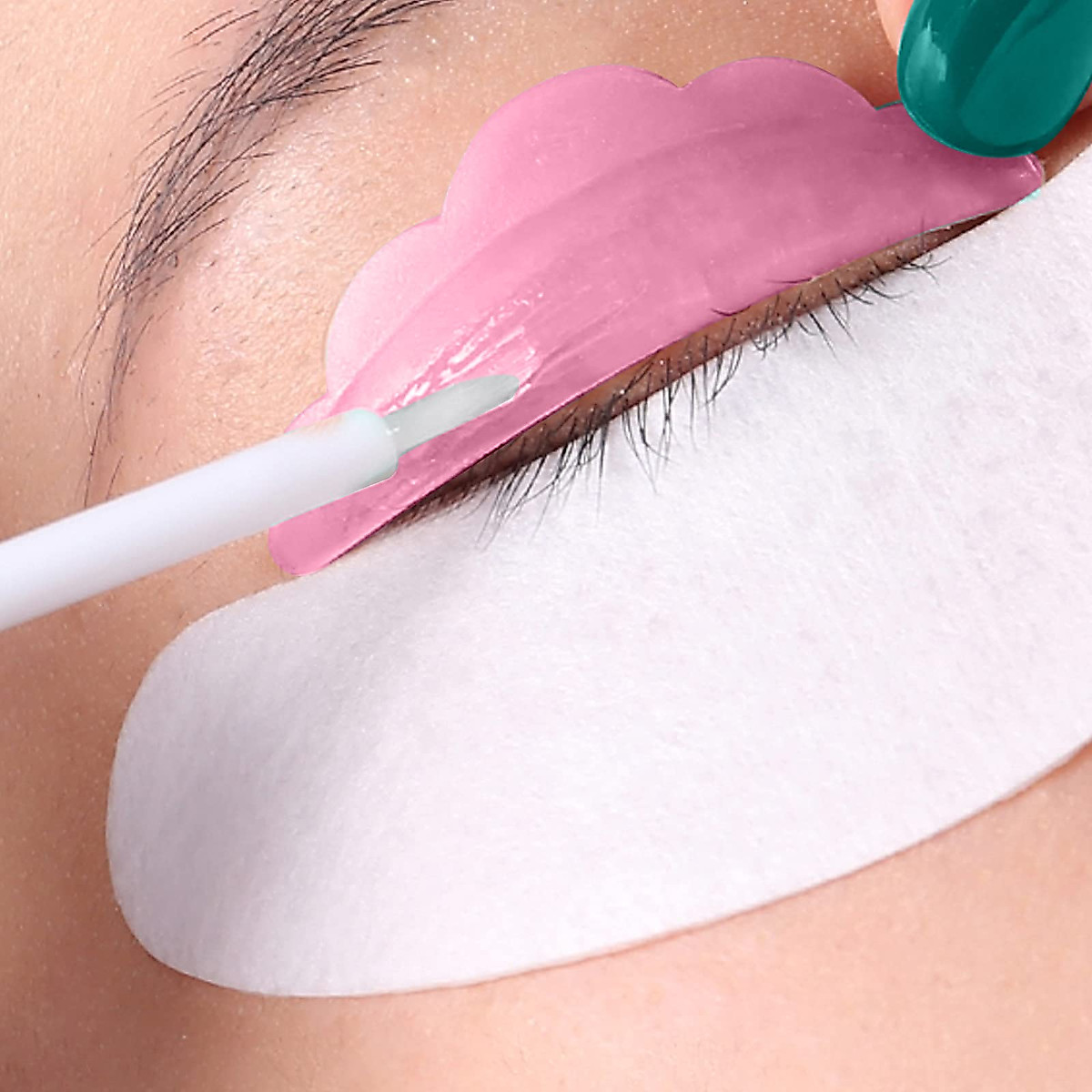 60 Pieces Silicone Eyelash Perming Curler Set 5 Size Reusable Eyelash Lift Pads and Y Shape Eyelash Brush, Lash Lift Pads Brush Grafting Lash Lifting Shield Rods for Curl Eyelash