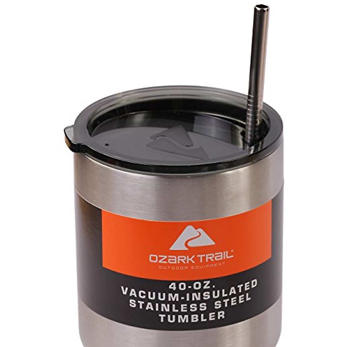 4 WIDE 40-Ounce Stainless Steel Straws (NO CUP) for 40 oz Ozark Trail Double-Wall Rambler Vacuum Cups - CocoStraw Brand Drinking Straw (4 Straws 40oz)