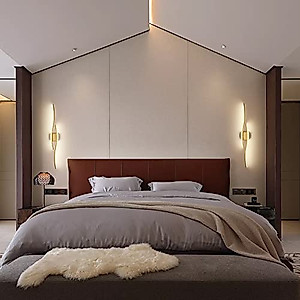 Fang Yan Mei LED Wall Light,Modern Gold Wall Sconce 32inch 4000K Natural Light Vanity Lights Over Mirror for Bedroom,Living Room,Hallway