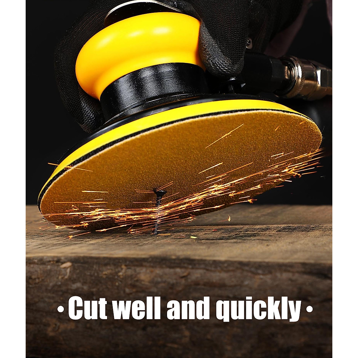 Keeimp 6 Inch Sanding Discs Hook and Loop No Hole, Da Sandpaper for Automotive and Woodworking, 80, 120, 220, 320, 400 Grit, 20 PCS Each Grit(Pack of 100)