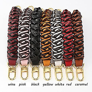 TOURDREAM Braided Handle for Beaubourg Hobo Top Handle Neonoe Strap Pouch Pochette Handle (Black)