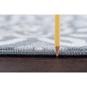 Emmalyn Transitional Floral Gray Rectangle Area Rug, 7.6' x 10'