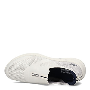 Skechers mens Gowalk 6 - Stretch Fit Slip-on Athletic Performance Walking Shoe, White/Navy, 9.5 US