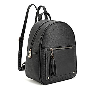 Montana West Anti Theft Backpack Purse for Women Backpack for Ladies with Secured Zipper & Tassel, MWC-104BK