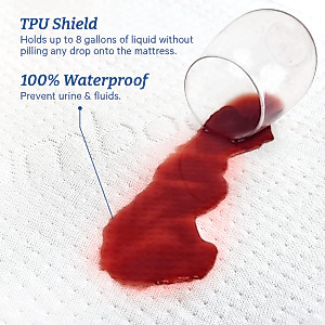 Comfety Twin Size Waterproof Mattress Protector - Cooling, Hypoallergenic, Breathable, Washable, Noiseless, 100% Viscose Bamboo