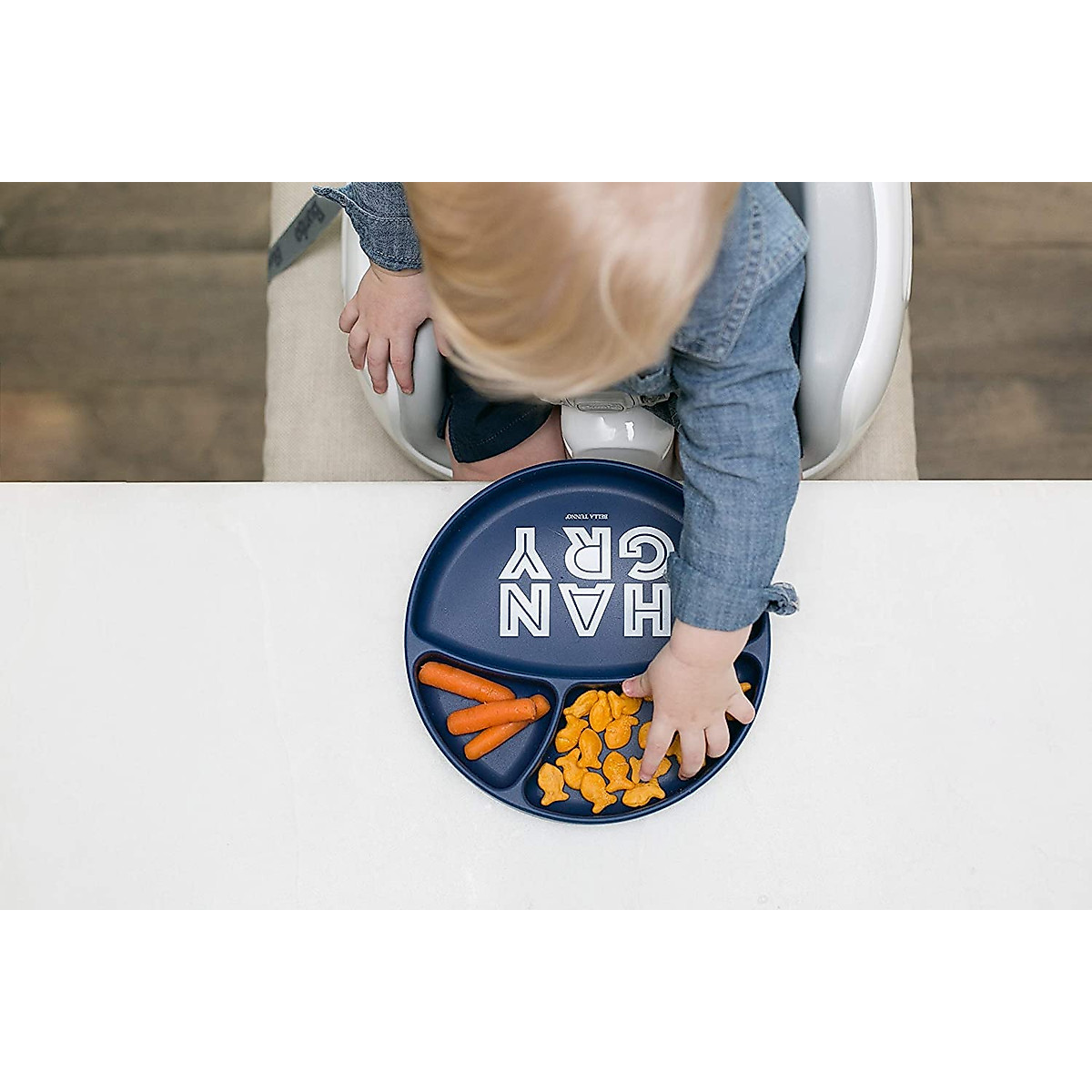 Bella Tunno Wonder Plate - Silicone Suction Plates for Baby and Toddler Plates, Microwave and Dishwasher Safe Food-Grade BPA Free Silicone, Hangry