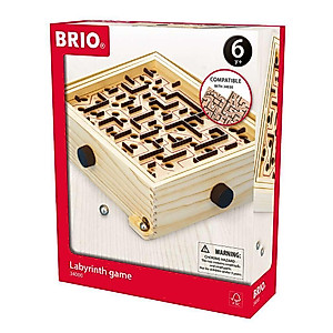 BRIO 34000 Labyrinth Game - Classic Mind-Challenging Maze | Enhances Concentration and Coordination | Perfect for Kids Age 6 and Up | Over 3 Million Units Sold