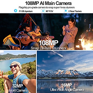 DOOGEE S99 Rugged Smartphone, 15GB+128GB, 6.3-inch FHD+ Display, 108MP Triple Camera, 64MP Night Vision, 6000mAh Battery, Dual 4G, IP68 Waterproof, Unlocked