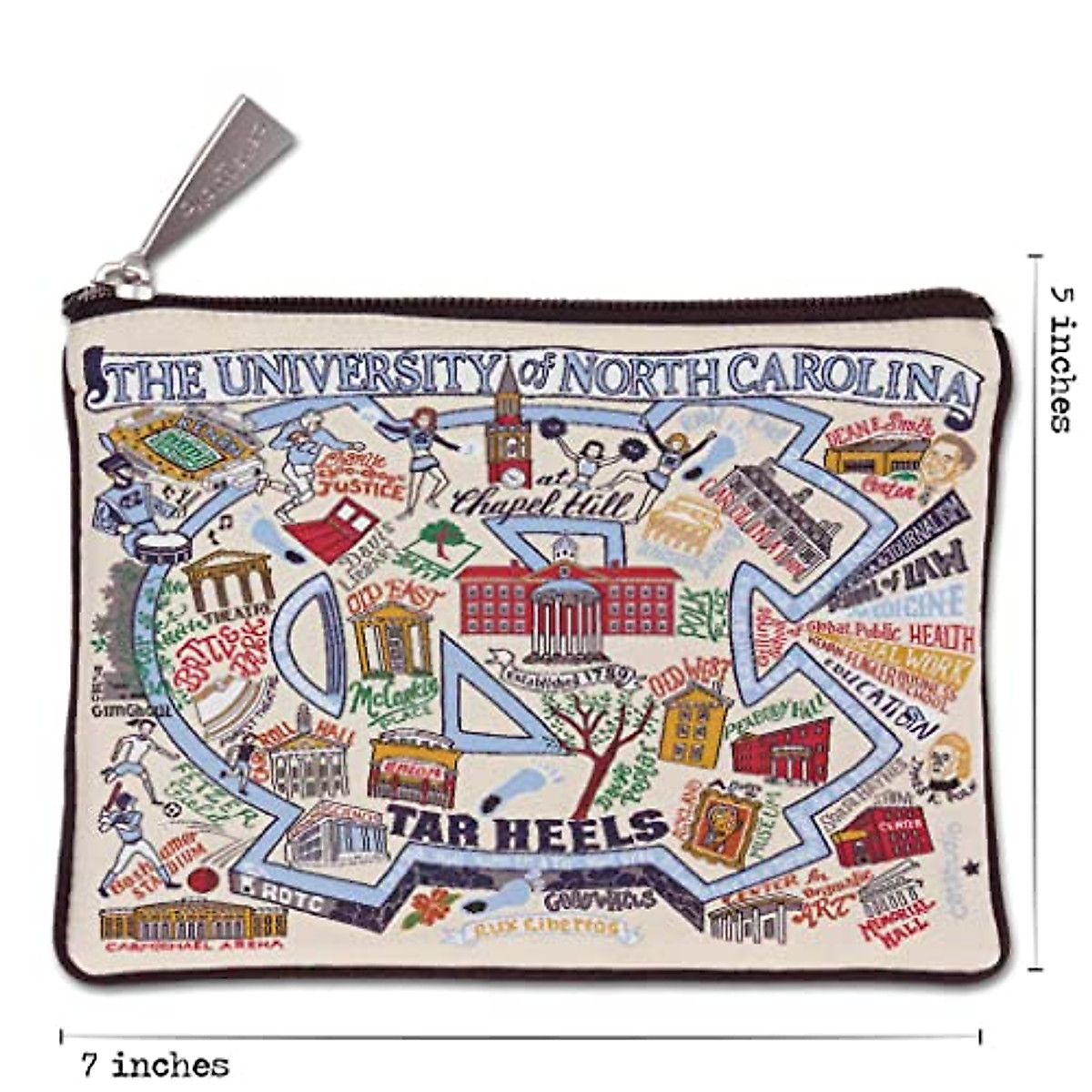 Catstudio University of North Carolina Collegiate Zipper Pouch Purse | Holds Your Phone, Coins, Pencils, Makeup, Dog Treats, & Tech Tools