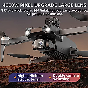 HD Camera Video Drone, Brushless Motor Folding Photography Aerial Drone GPS Positioning Optical Positioning for Outdoor Activities (No Obstacle Avoidance)