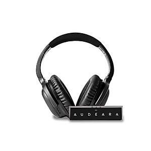 Audeara A-01 Headphones + BT-01Transceiver Bundle - Personalized Sound - Wireless Bluetooth,Active Noise Canceling,Built-in Microphone,35 Hour Battery Life - Music,TV, Gaming,Video and Phone Calls