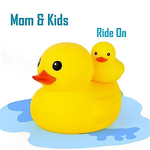 Novelty Place Rubber Duck Family Pack Ducky Baby Bath Toy for Kids (Pack of 6)