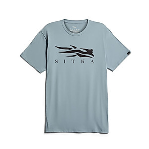 SITKA Gear Men's Pima Cotton Short Sleeve Lightweight Everyday Icon Tee Shirt, Flint Blue, L