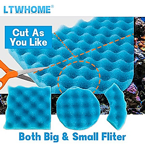 LTWHOME Fish Pond Foam Filter Sponge Set 17" X 11" Media (Pack of 1 Set)