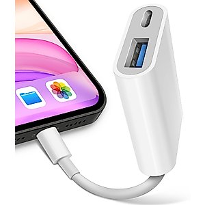 HzyknPower USB Adapter for iPad/iPhone, USB Female Adapter,USB OTG Data Sync Cable,Supports USB Flash Drives,Memory SD Card Readers,MIDI Players,Mouse Keyboards,Plug&Play