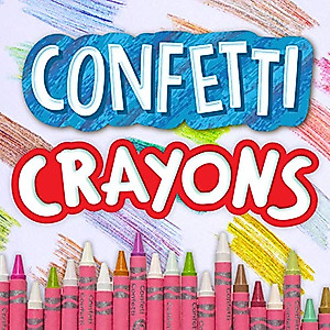 Crayola Confetti Crayons, Multi Color Crayons, Kids Coloring Supplies, 24 Count (Pack of 1)