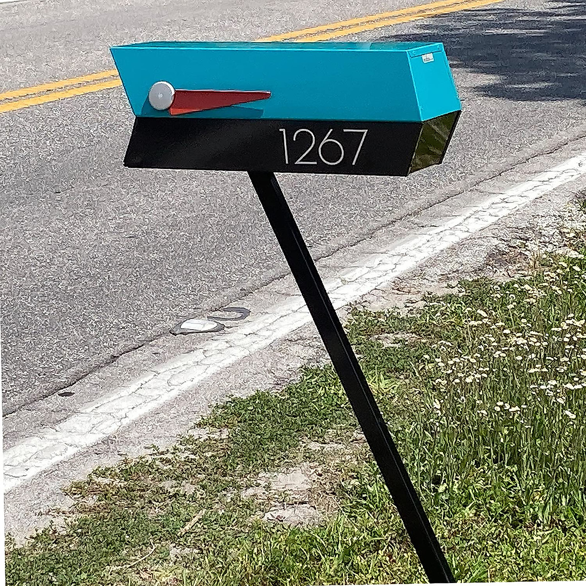 modbox USA Modern Mailbox Address Numbers in Chalet Style Font, Custom Cut to Order, Set of 2 (Paris)