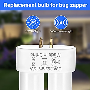 15W 4-Pin Base Universal Replacement Bulb for Bug Zapper (White)