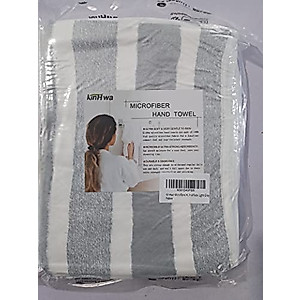 KinHwa Microfiber Hand Towels for Bathroom Soft and Absorbent Face Towels Grey Bathroom Hand Towels for Spa Hair Bath 30inchx16inch 4 Pack