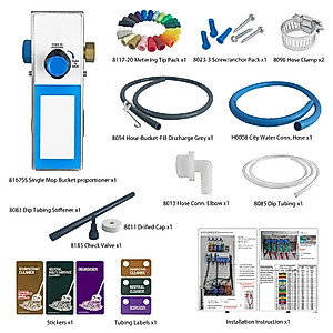 Single Mop Bucket Proportioner, Cleaning Chemical Dilution Dispenser for Application in Hotel, School, Store, Restaurant, Hospital, 8167SS