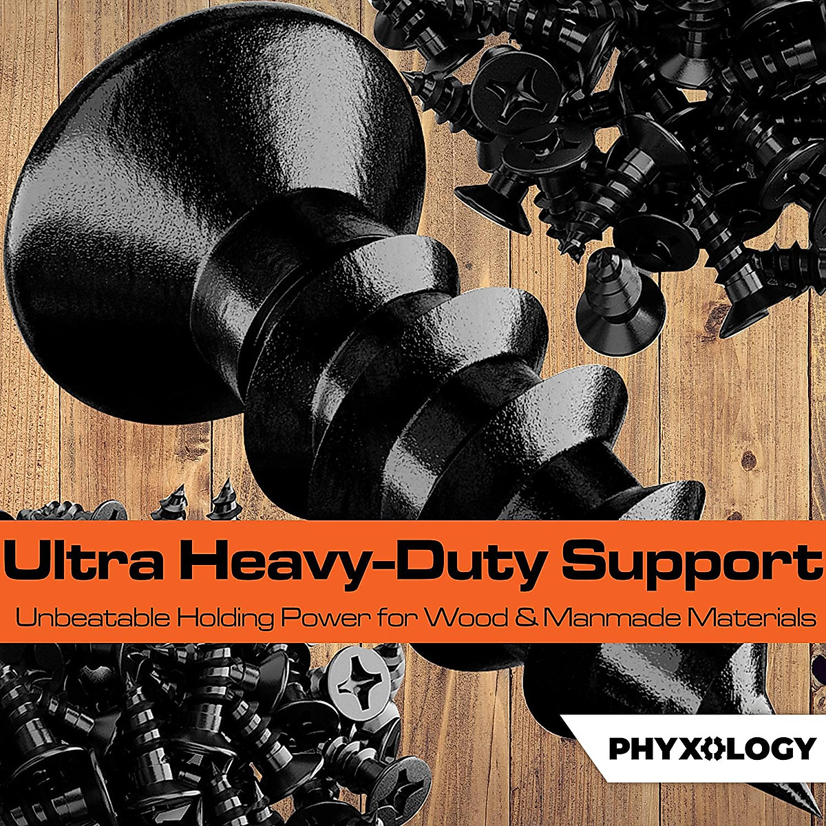 Durable #12 x 5/8" Black Phillips Head Screws 50 Pk. Versatile, Super Small, Coarse-Thread Coated Magnetic Steel Wood Screws Great for Indoor DIY Woodworking Projects, Furniture, and Handiwork