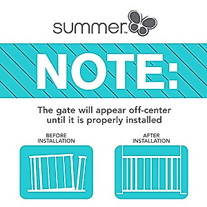 Summer Infant Secure Space Extra-Wide Safety Gate, 28.5 - 52 Inch Wide, for Doorways & Stairways, Auto-Close & Hold-Open, Grey, Slate