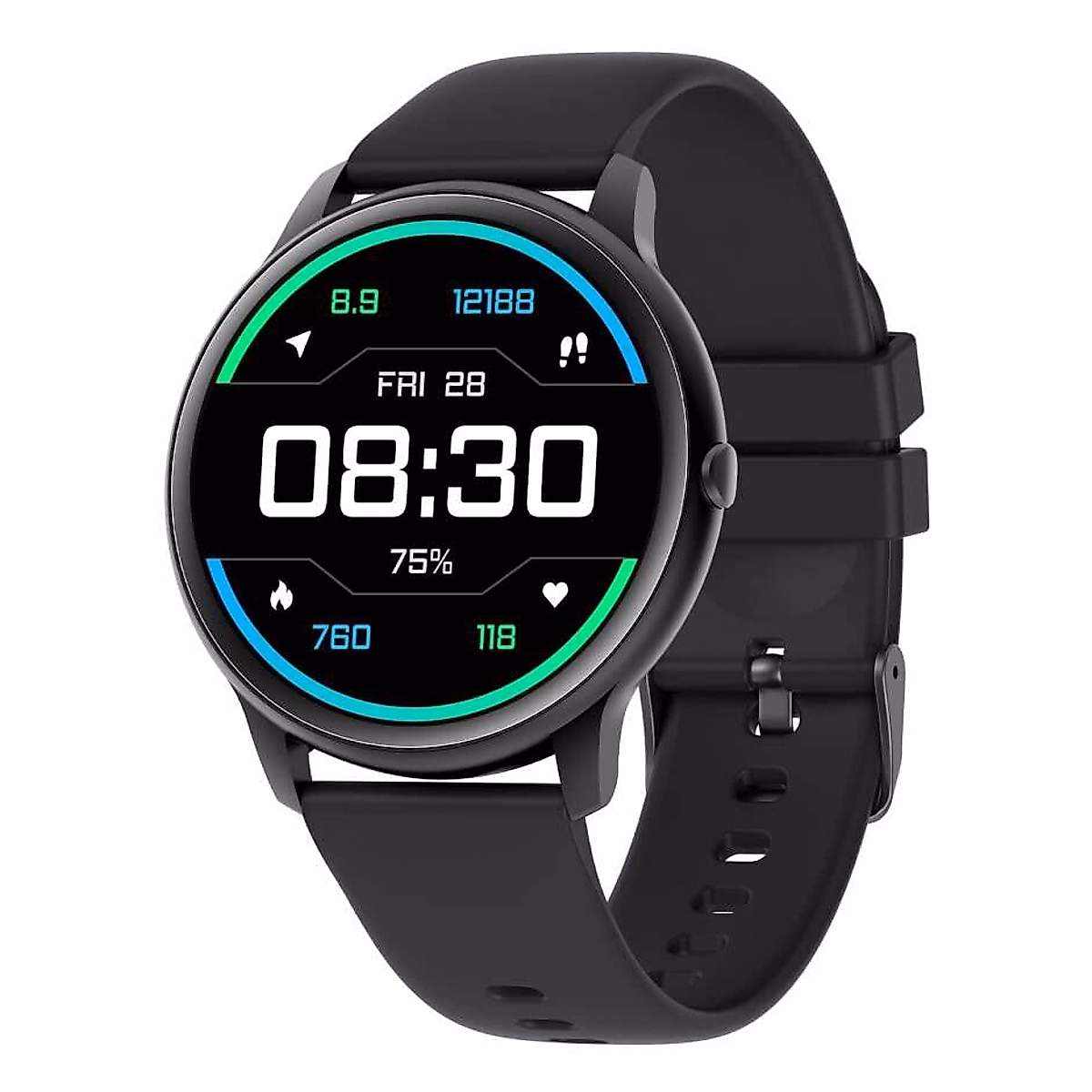 ASIAMENG Smart Watch for Women, Round Smartwatch for IP68 Waterproof with Heart Rate Monitor, Sleep Monitor, Calorie Monitor, Pedometer Stopwatch Fitness Watch, Smart Watch for iPhone Android