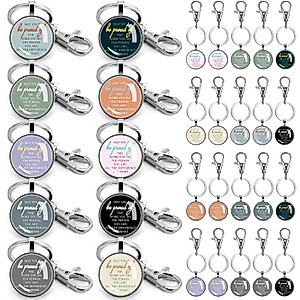 Roowest 20 Pcs Thank You Keychains Inspirational Key Chains for Women May You Be Proud Appreciation Gifts Motivational Keychains Key Ring Bulk for Gifts Team Medical Assistant Nurses Coworker
