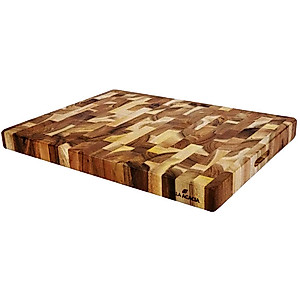 Villa Acacia Extra Large Butcher Block - 24x18 Inch, 2" Thick Wooden Cutting Board
