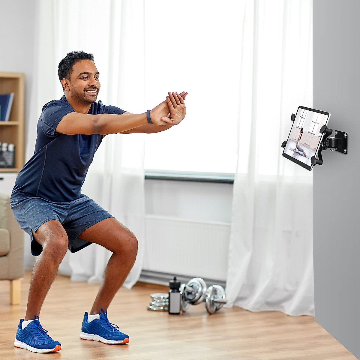 GSRUAN Tablet Wall Mount, Suitable for 7 to 13 inch Tablet PCs, Homes, Classrooms, Medical Places, Business （Black）