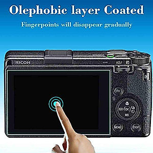 GR III Screen Protector for Ricoh GR III Digital Camera,ULBTER 0.3mm 9H Hardness Tempered Glass Ricoh GRIII Screen Saver Edge to Edge Protection, Anti-Scrach Anti-Fingerprint Anti-Bubble [3 Pack]
