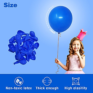 Royal Blue Balloons,100pcs Blue Balloons 12inch latex Thinck Balloons for Kid's Birthday Party Wedding Decorations