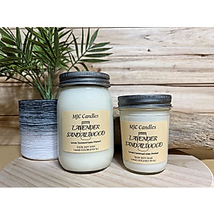 Lavender Sandalwood Candle | Lavender Soy Candle | Free Shipping | Soy Candle | Soy Candles | Mason Jar Soy Candles | Mason Jar Candles