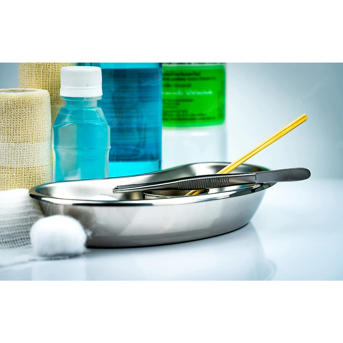 Bosky Stainless Steel Medium Kidney Tray 8" inch Basin Finest Emesis Bowl SS 304 Round Edges Surgical Utility 500 cc