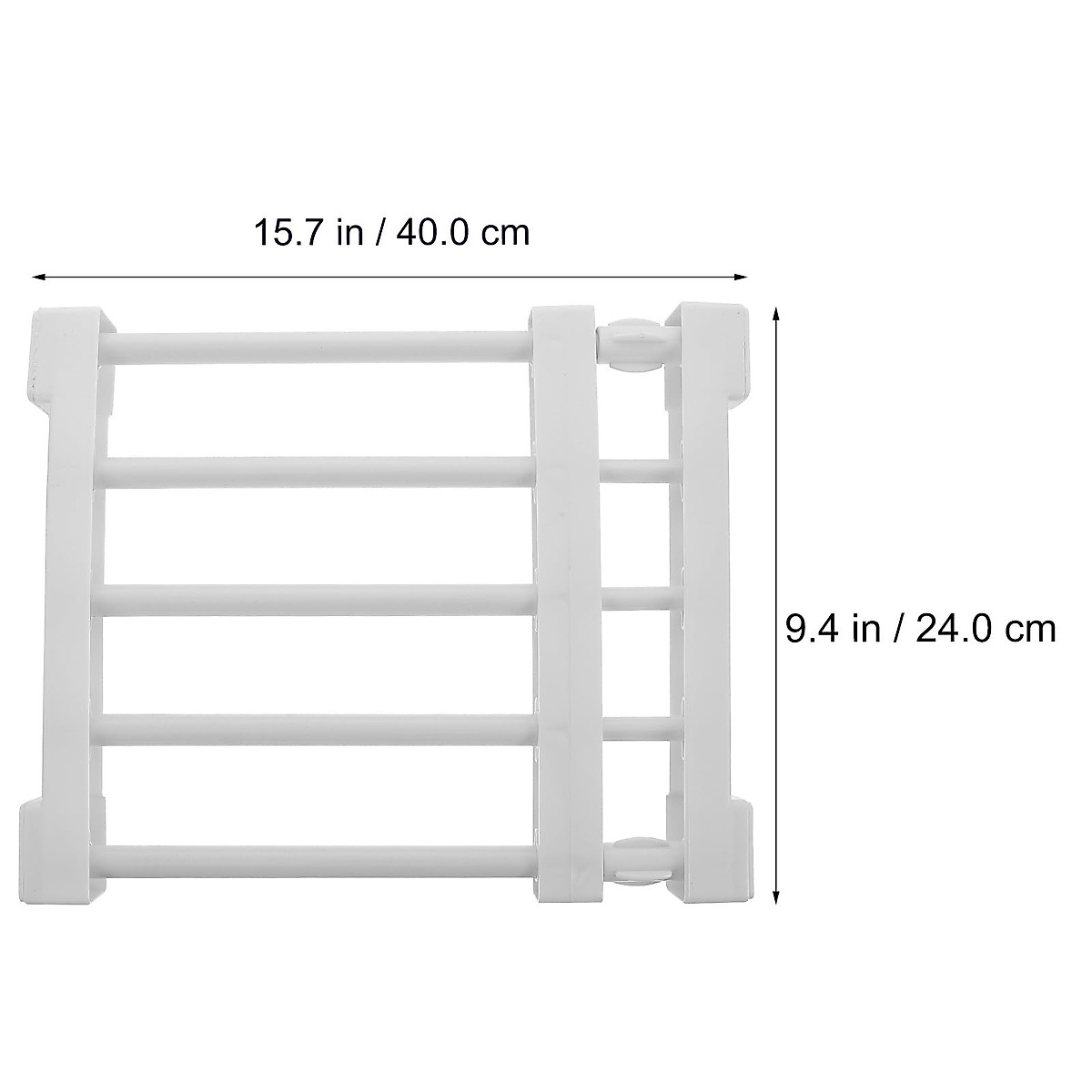 Expandable Closet Tension Shelf Rod: Heavy Duty Storage Rack Adjustable Organizer DIY Divider Separator Separator for Cabinet Wardrobe Cupboard Kitchen Bathroom