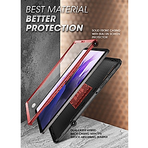 SUPCASE Unicorn Beetle Pro Series Rugged Full Body Protective Case for Samsung Galaxy Tab S7 FE 12.4 inch (2021), Ruddy