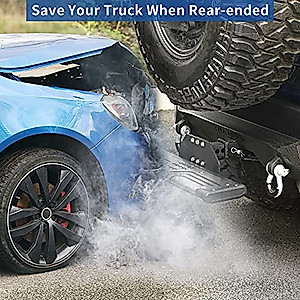 OEDRO Aluminum Towing Hitch Steps for Truck/Car/SUV Vehicles with 2" Hitch Receiver, Rear Bumper Guard Protector, Silver