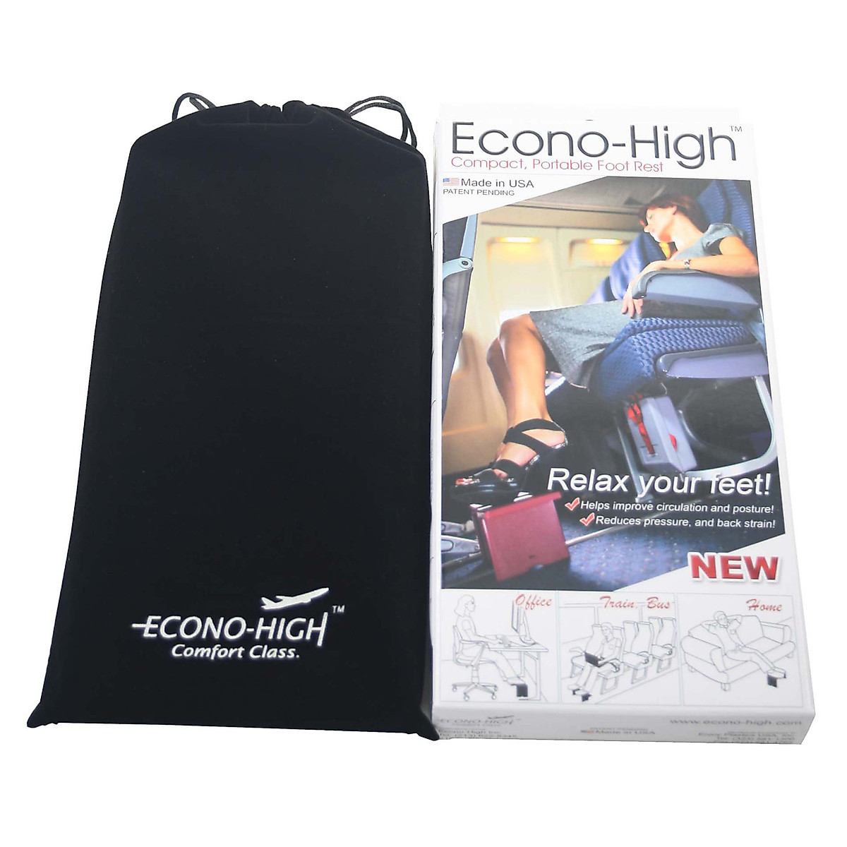 Innovative Compact Portable Footrest Purple - Made in USA