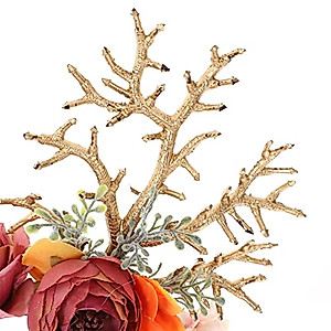 Amosfun Christmas Reindeer Antlers Headband Deer Antlers Ears Flower Hair Hoop Hair Band Holiday Headdress Hair Accessories for Christmas Party Supplies