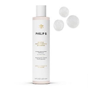 PHILIP B Gentle Conditioning Shampoo, 7.4 fl. oz. (220 ml) - Light-Weight Unscented Cleanser Adds Softness & Shine, With Shea Butter & Vitamin B5
