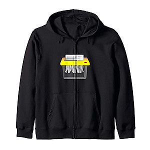 Paper Shredder Zip Hoodie