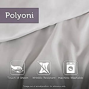 Madison Park Essentials Jelena Room in A Bag Faux Silk Comforter Classic Luxe All Season Down Alternative Bedding, Matching Bedskirt, Curtains, Decorative Pillows, Queen(90"x90"), Seafoam 24 Piece