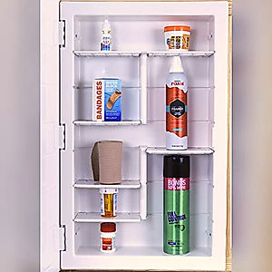 Zaca 11-1-26-32 Regulus Frame Recessed Mount Medicine Cabinet-Reversible for Left/Right Swing, 26"L x 16"W, 6 Shelf, Chrome