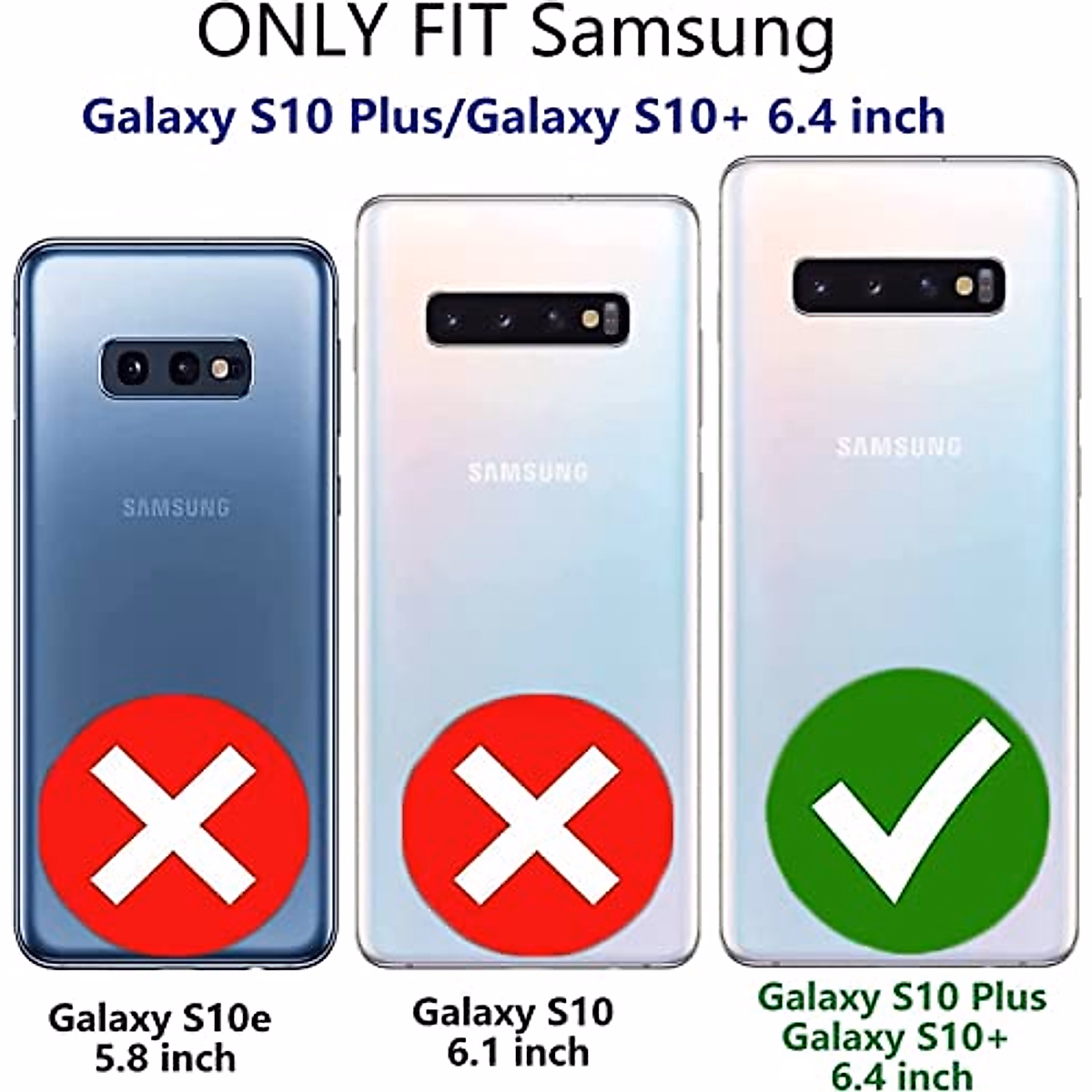 HONG-AMY for Galaxy S10 Plus Case, S10 Plus Case with Self Healing Flexible TPU Screen Protector [2 Pack], 3 in 1 Full Body Shockproof Heavy Duty Case for Samsung Galaxy S10 Plus (Black/Grey)