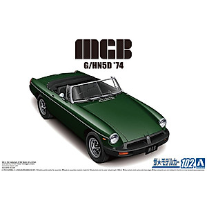 Aoshima Bunka Kyozai 1/24 The Model Car Series No.102 BLMC G/HN5D MG-B MK-3 1974 Plastic Model