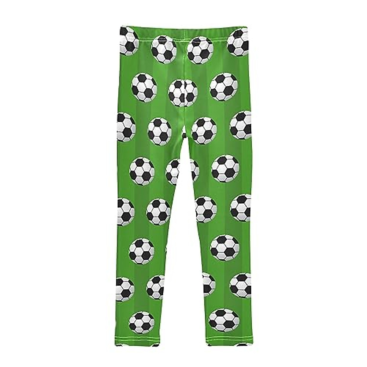 Soccer Ball Toddlers Girls' Leggings Soft Comfortable 7-8T Girls Athletic Leggings Moisture Wicking Girls Clothes for Daily Wear Walking Dance Yoga Gym Multi