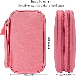 CAOODKDK Electronic Organizer Travel USB Cable Accessories Bag/Case,Waterproof for Power Bank,Charging Cords,Chargers,Mouse,Earphones Flash Driver