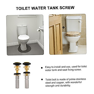 Uonlytech 6 Pcs Toilet Tank Bolts Accessories for Toilet Bolts and Nuts Toilet Parts Toilet Seats Universal Toilet Bolts Universal Mounting Bolts Kits Toilet Lid Screw Group Rubber