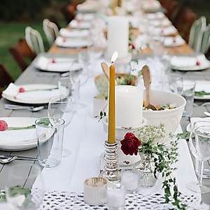 Aglary 16PCS Beeswax Taper Candles, 9" Handmade Natural Candles, Dripless and Smokeless，9 Hour Burn Time