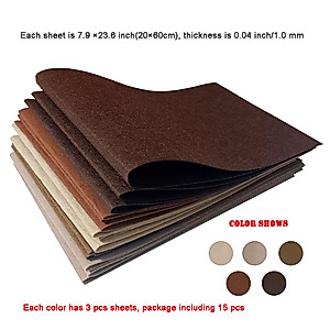 MENDERRY 7.9 ×23.6 inch Felt Fabric Sheets for Craft, 15 PCS Stiff Non-Woven Craft Felt Sheets for DIY Project Sewing